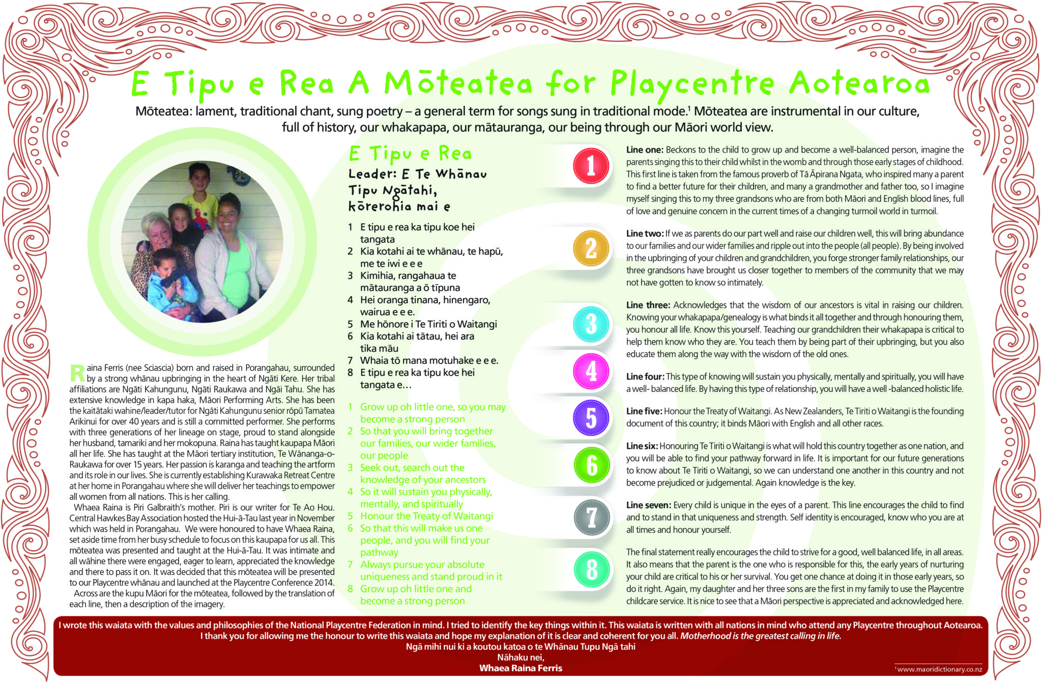 Mōteatea | Playcentre.org.nz