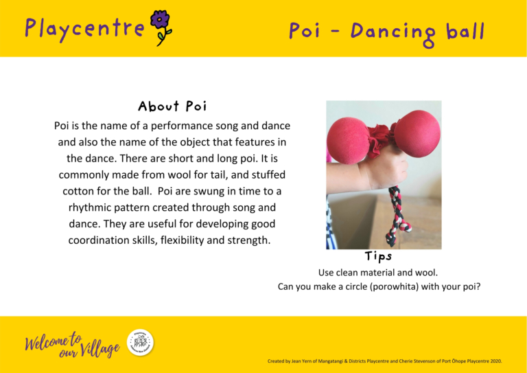 Poi dancing ball | Playcentre.org.nz