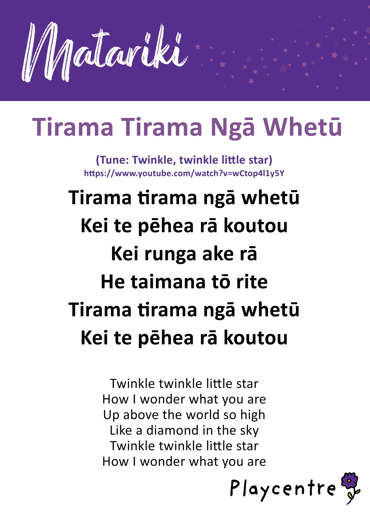 Ngā waiata o Matariki – songs of Matariki | Playcentre